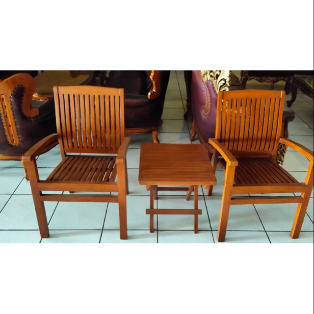 Jual Meja Teras Taman Jati Jepara - Meja Garden Minimalis | Shopee ...