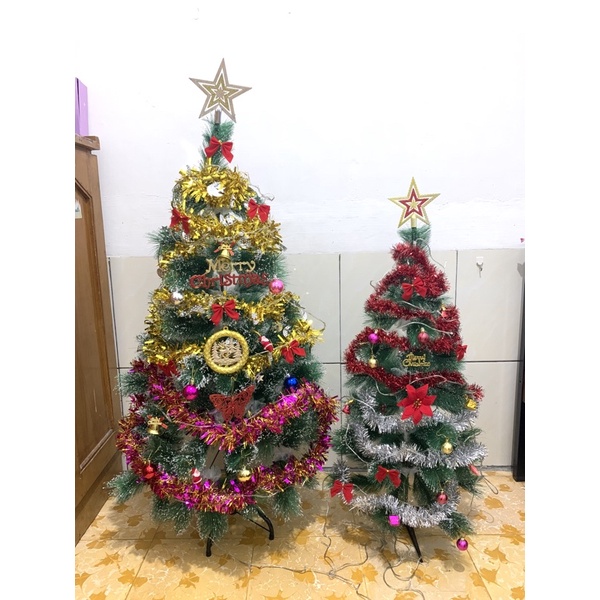 Jual Pohon natal (terang) ukuran 3 feet atau 90cm bisa cod super murah ...