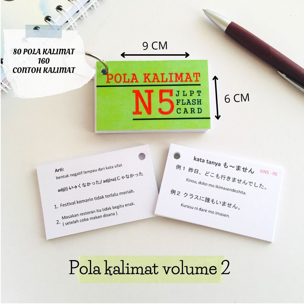 Jual KARTU POLA KALIMAT JLPT N5 VOL 1 FLASHCARD PRAKTIS - RSP Flash Cards | Shopee Indonesia