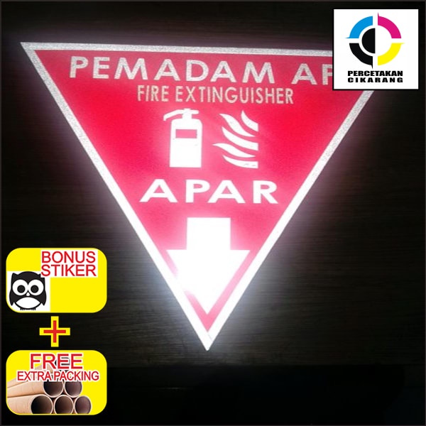 Jual Terlaris Rambu segitiga alat pemadam api APAR bahan plat almunium ...