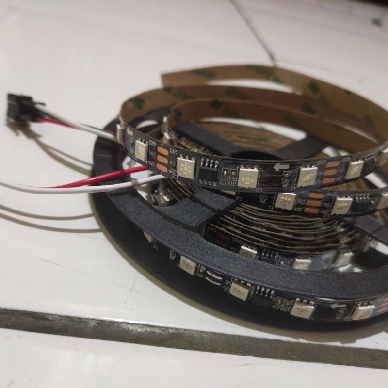 Jual LED strip ws2811 PCB blak 12 volt 1 roll 5 mtr /mtr 60 led ip30 ...