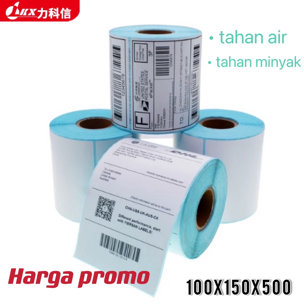 Jual Kertas Resi Label Thermal Barcode Roll A6 100x150mm isi 500 Pcs | Shopee Indonesia