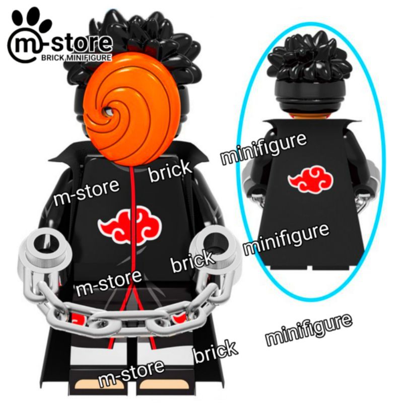 Jual brick naruto obito uchiha tobi orange mask mini toy figure ...
