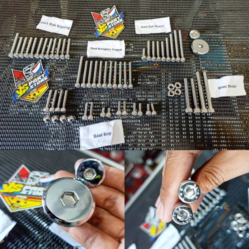 Jual Baut L stenlish fullset GL Megapro Tiger | Shopee Indonesia