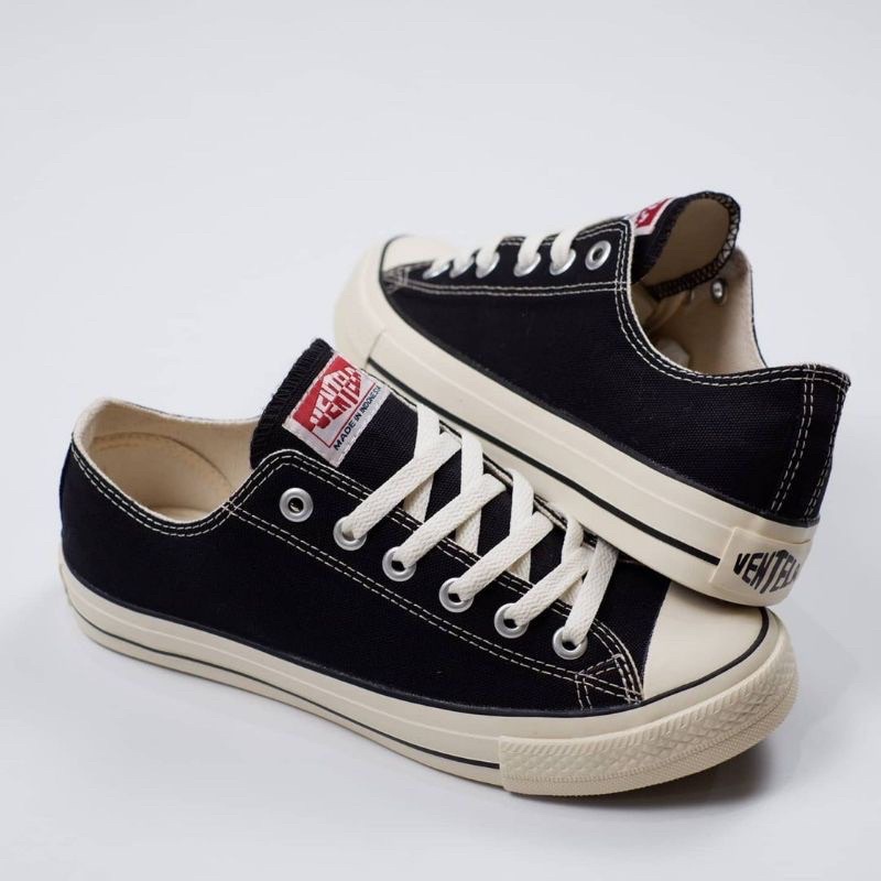 Jual Sepatu Ventela Ethnic Low Black Natural Original Ventella Vantela 100% | Shopee Indonesia