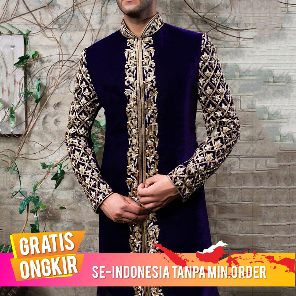 Jual Baju Koko Koler Stand Baru Cocok Dengan Pola Emas Muda Mantel ...