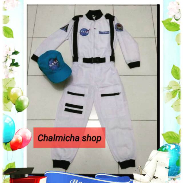 Jual Baju Seragam Kostum Astronot Anak Pilot Pesawat Luar Angkasa NASA ...