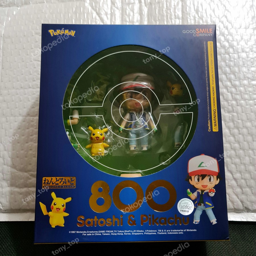 Jual Nendoroid Pokemon 800 Ash Satoshi Pikachu Good Smile Company GSC ...
