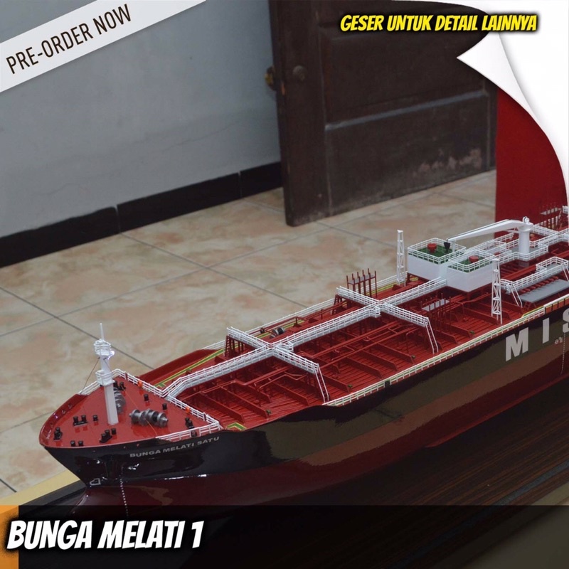 Jual (COD) MINIATUR KAPAL TANKER BUNGA MELATI 60CM I ACTION FIGURE HOT ...