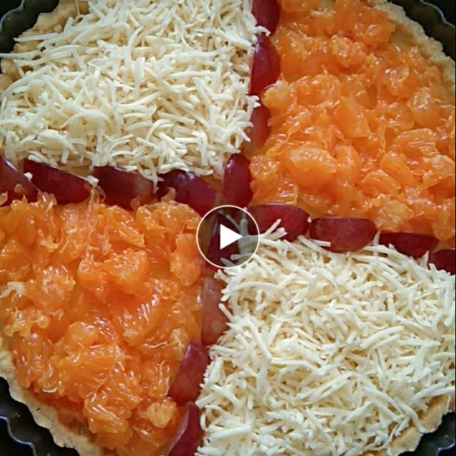 Jual Pie Susu Topping keju mix bulir jeruk dan buah anggur | Shopee ...