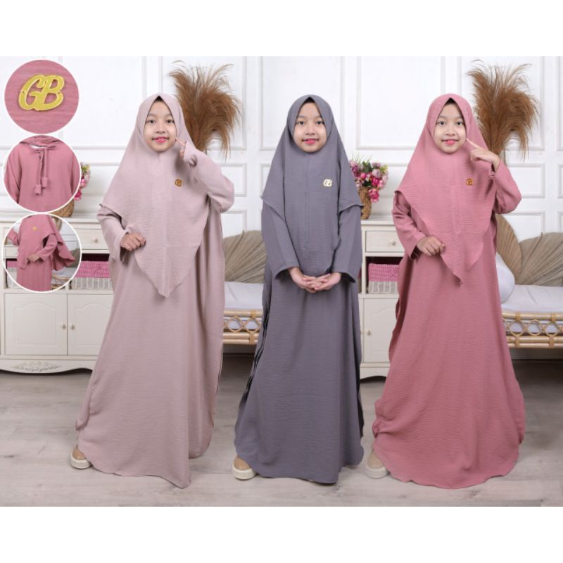 Jual ABAYA HUMAIRA AIRFLOW CRINKLE SIZE 8-15 TAHUN | Shopee Indonesia