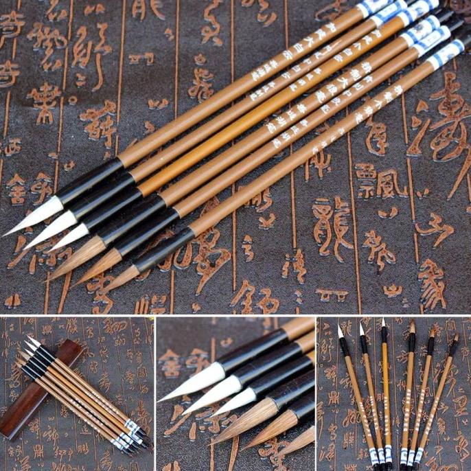 Jual Kuas Kaligrafi Calligraphy Brush Pen Kuas Lukis 1 set isi 3 pcs ...