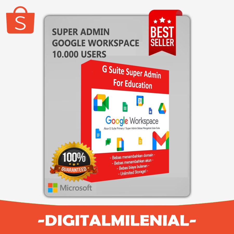 Jual OLD GSUITE SUPER ADMIN | GLOBAL ADMIN WORKSPACE 10K USERS | Shopee Indonesia