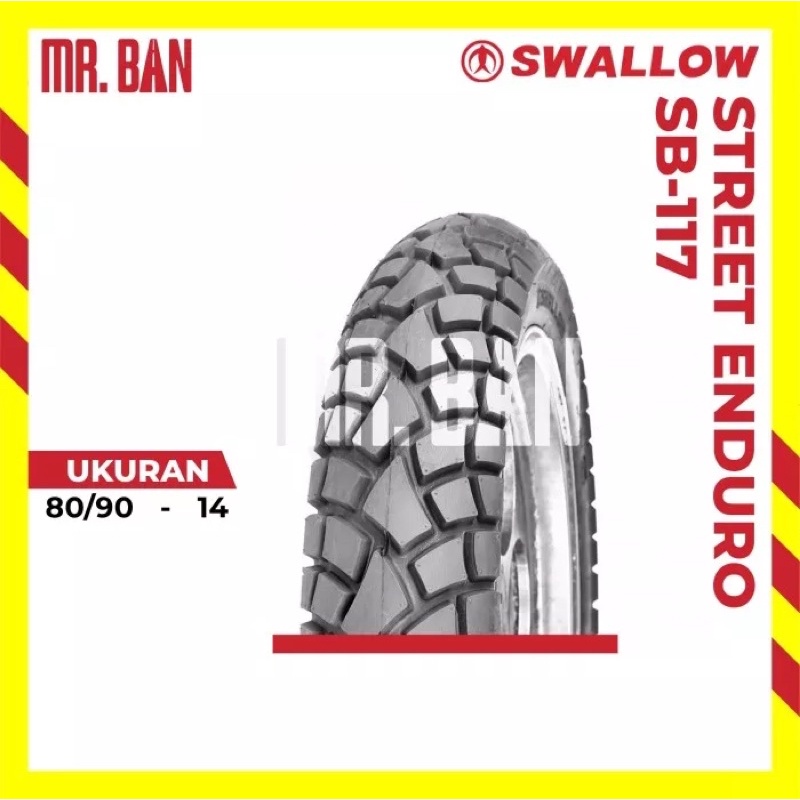 Jual BAN LUAR MOTOR RING 14 80/90-14 SWALLOW STREET ENDURO SB-117 TUBETYPE | Shopee Indonesia