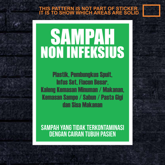 Jual Utrs0e4 Stiker Safety Sign Sticker Label Sampah Medis Non ...
