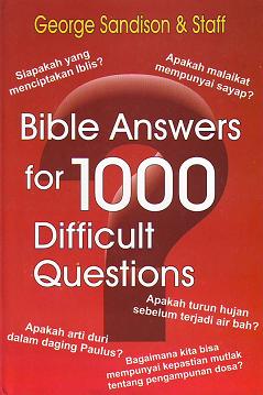 Jual Buku - Bible Answers for 1000 Difficult Questions (George Sandison ...