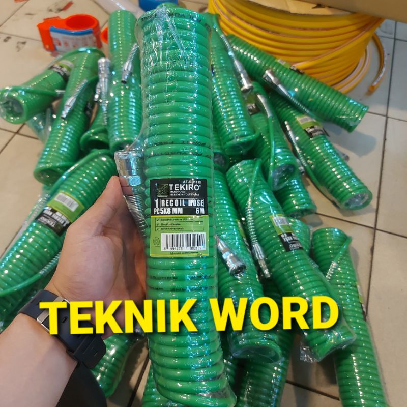 Jual SELANG SPIRAL TEKIRO 6 METER SELANG KOMPRESOR TEKIRO SELANG ANGIN ...