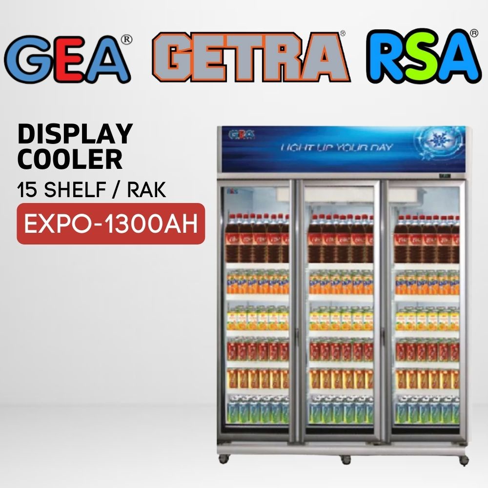 Jual SHOWCASE GEA EXPO-1300AH DISPLAY COOLER KULKAS MINUMAN 3 PINTU ...