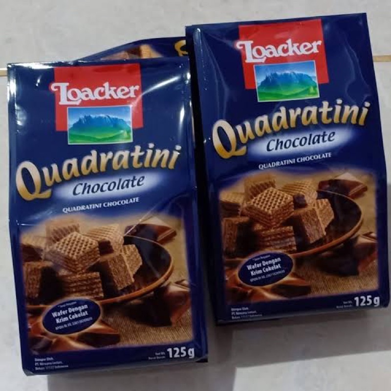 Jual loacker quadratini chocolate wafer 125g | Shopee Indonesia