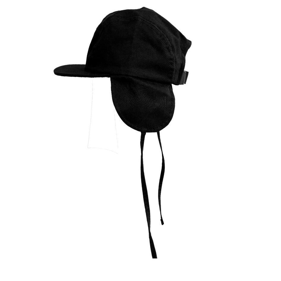 Jual Obral Berkualitas KIZARU Topi 5 Panel Ear Flap BLACK | Shopee ...