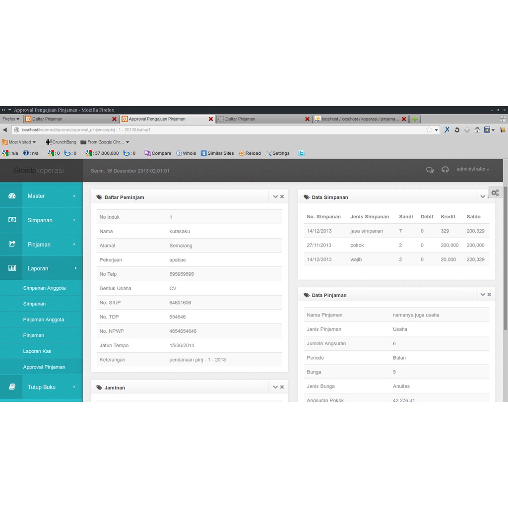 Jual Source code aplikasi koperasi simpan pinjam menggunakan ...