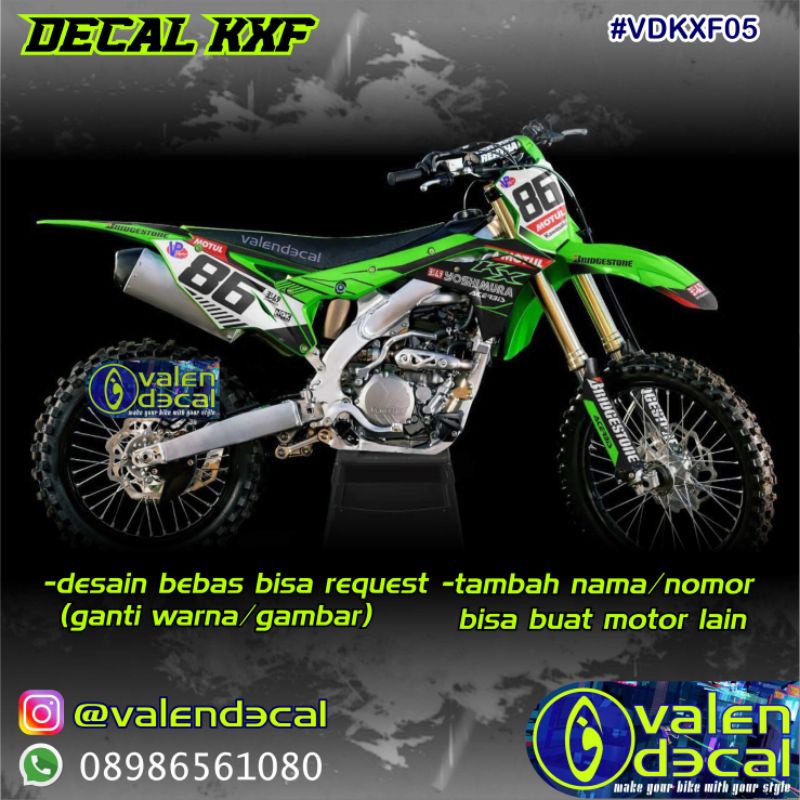 Jual Stiker Striping Decal KX 250 F / KX 450 F full body bisa request ...