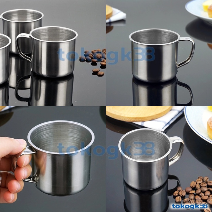 Jual Cangkir Stainless diameter atas 7 cm (UKURAN ASLI diameter atas 6 ...