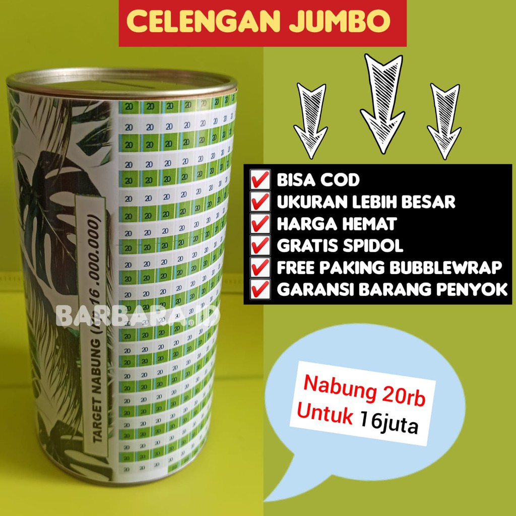 Jual celengan nabung target viral 20 ribu jadi 16 juta bisa buka tutup ...