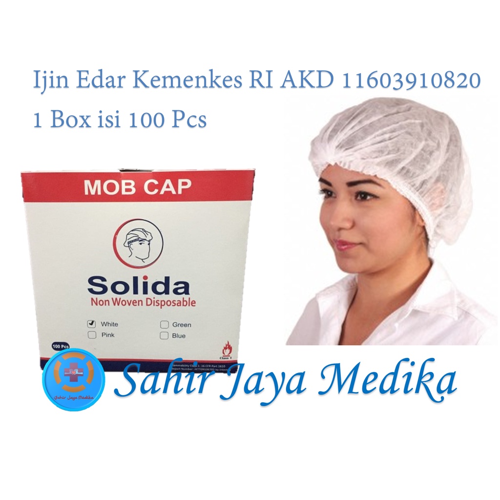 Jual Hair Cap Medis Solida Nurse Cap Medis Head Cap Medis Hairnet Medis ...