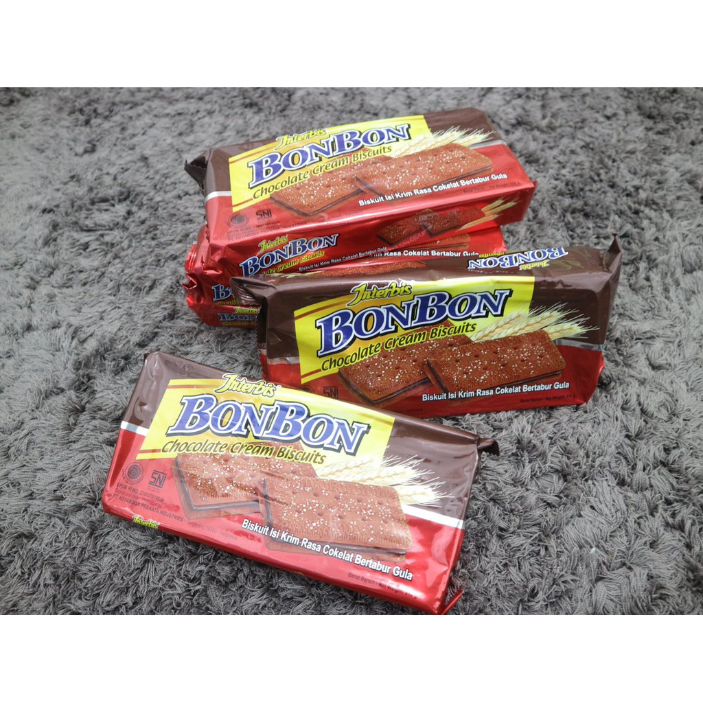 Jual INTERBIS Bonbon Chocolate Cream Biscuits [210 g] | Shopee Indonesia