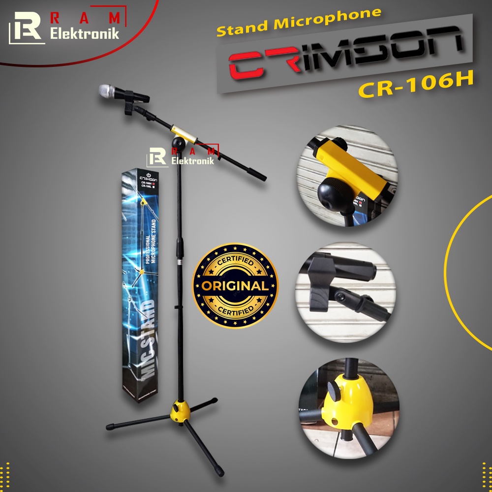 Jual Stand Standing Mic Microphone CRIMSON CR106 CR 106 Original Full ...