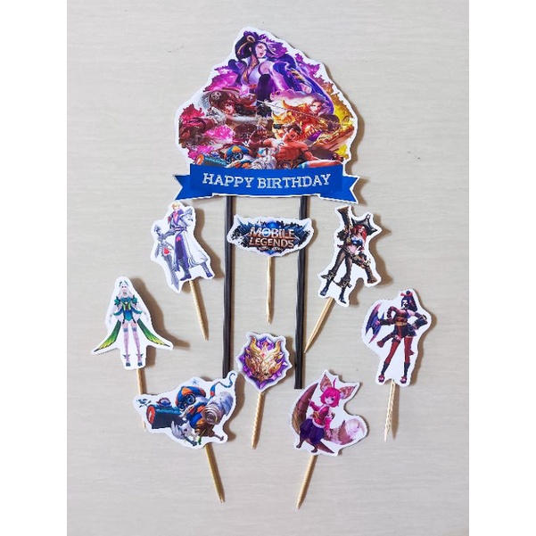 Jual TOPPER MOBILE LEGEND / CAKE TOPPER MOBILE LEGEND / TOPPER KUE ...
