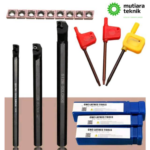 Jual Holder Mesin Bubut Dalam SCLCR06 S07 S10 S12 Holder Bubut Set Insert Bubut Pahat Bubut ...