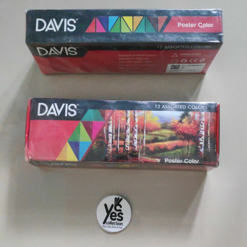 Jual Cat Air Poster Davis 12 Warna 22ml ATK Alat Pewarna Kantor Sekolah ...