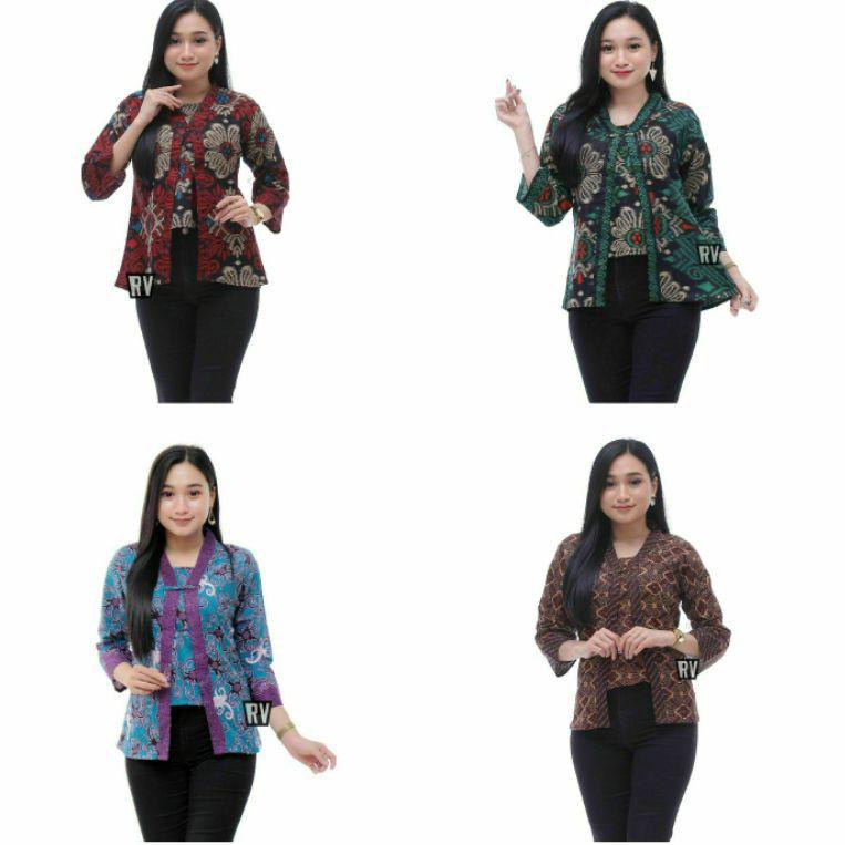 Jual Ote30⭐ tey-17 Batik wanita ASJ SA HRB026 Kenongo Kemeja Tosca Pendek ,.,.,.,, | Shopee ...