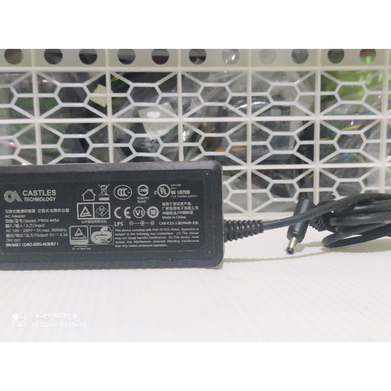 Jual ADAPTER MESIN EDC 9V 4.5A MEREK CASTLES | Shopee Indonesia