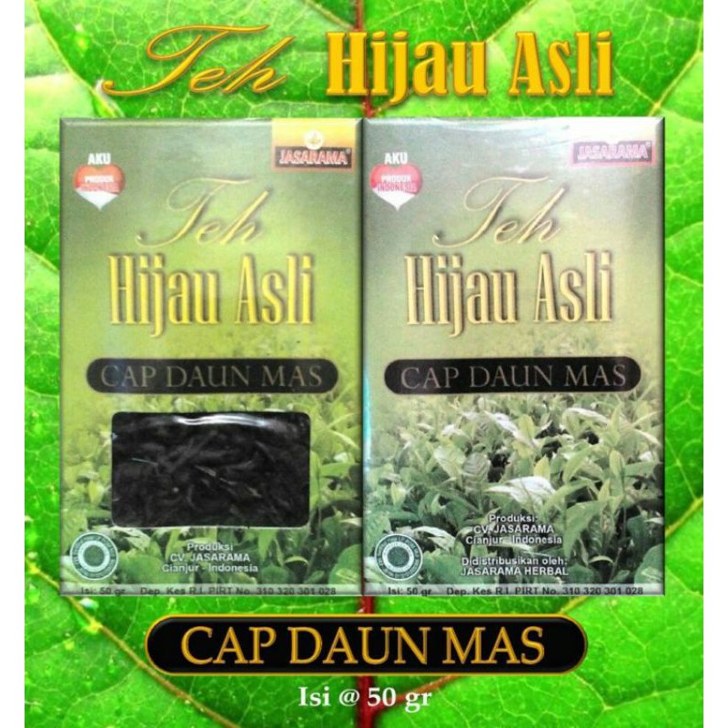 Jual Teh Hijau Asli Cap Daun Mas Tubruk 50G | Shopee Indonesia