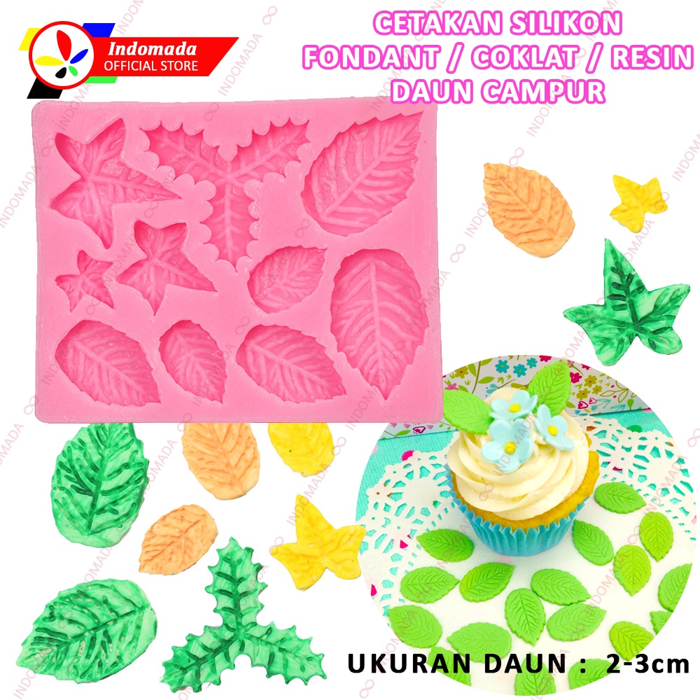 Jual Indomada Cetakan Silikon Daun Pohon Ivy Natal Besar Kecil 10 ...