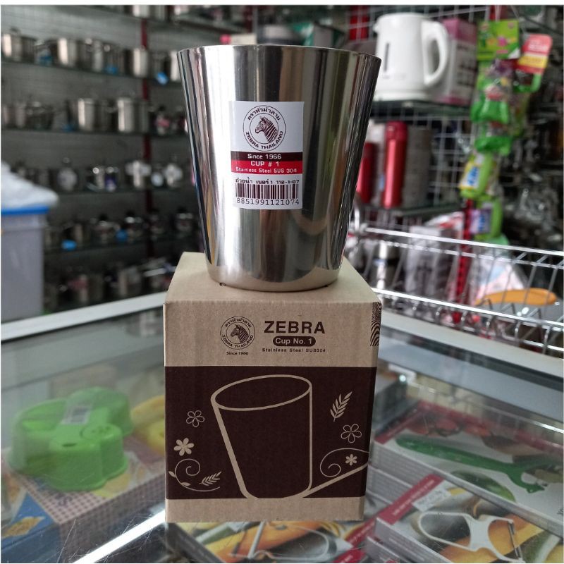 Jual 112107 Cup No.1 Zebra Thailand SUS 304 (Gelas) | Shopee Indonesia