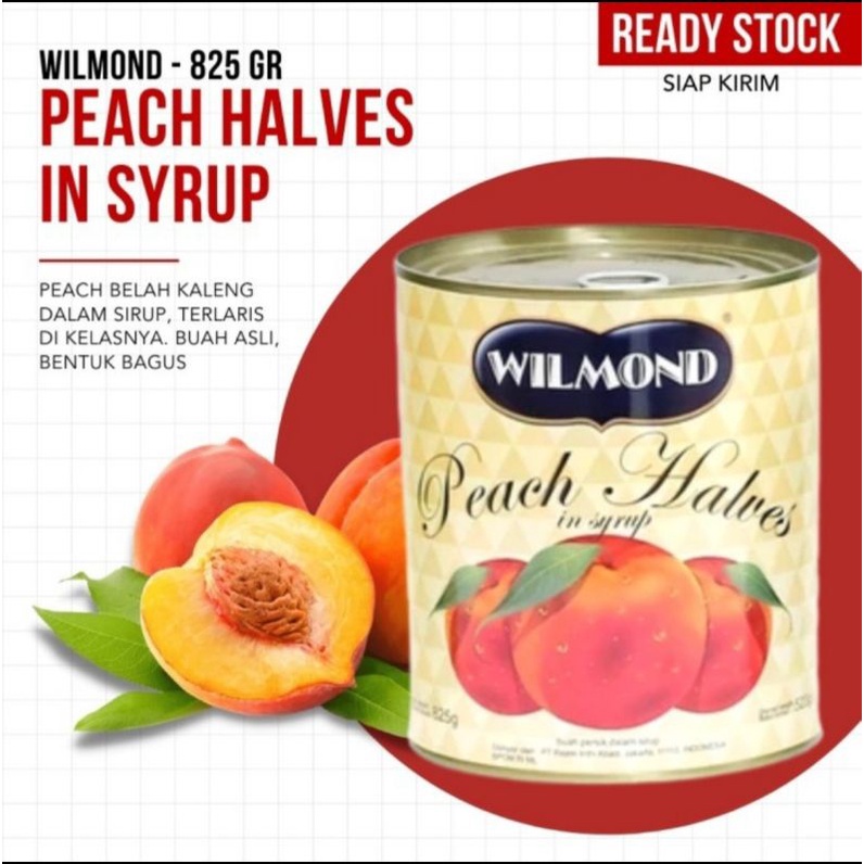 Jual WILMOND peach kaleng peach halves kaleng sirup 825gr | Shopee ...