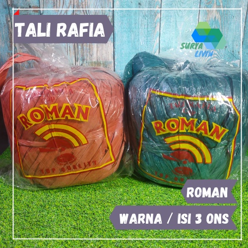 Jual Tali Rafia / Tali Rapia Hitam, Hijau, Biru, Merah dan Kuning 3 ons ...