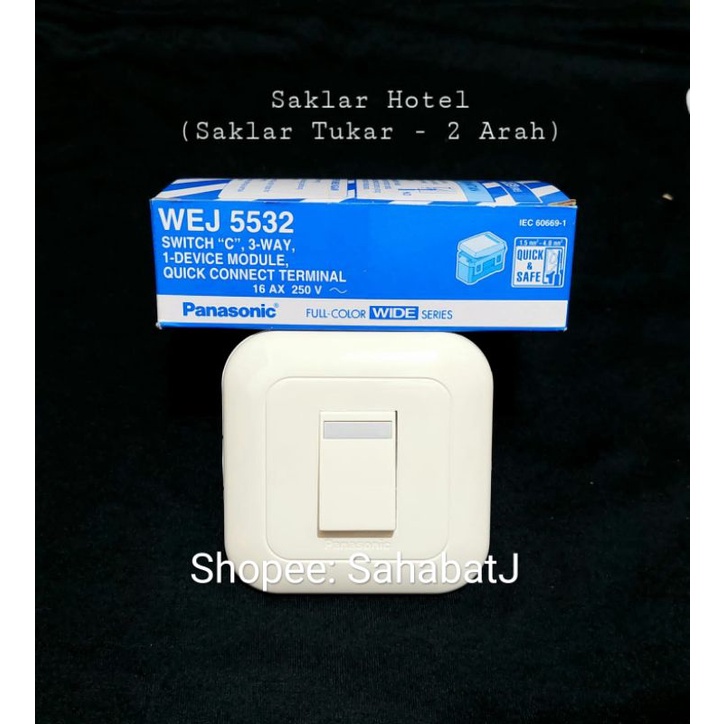 Jual Panasonic Saklar Hotel Engkel Saklar Tukar Tunggal 2 Arah WEJ 5532 ...