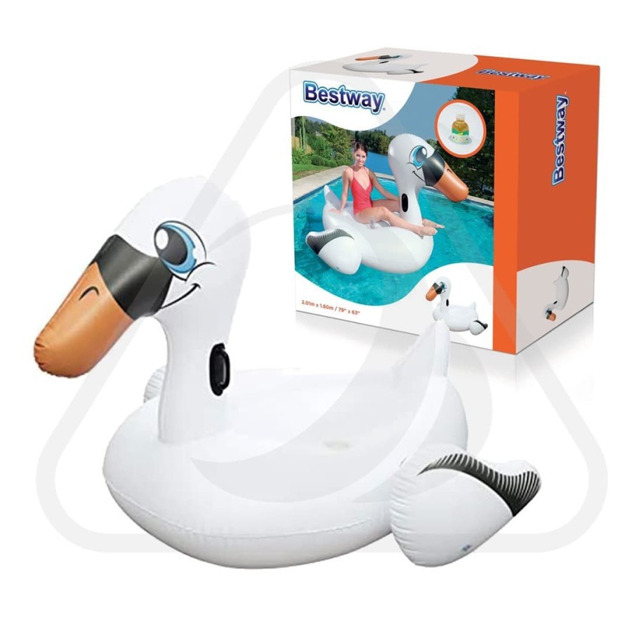 Jual Pelampung Renang Raksasa Angsa Swimming Float Swan Rider Big Eyes ...