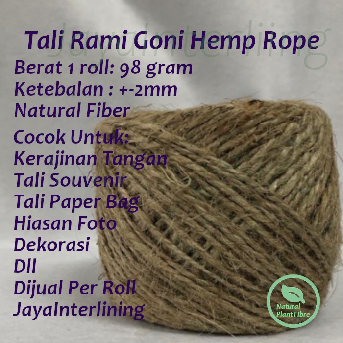 Jual Tali Goni Tali Rami Hemp Rope 2mm | Shopee Indonesia