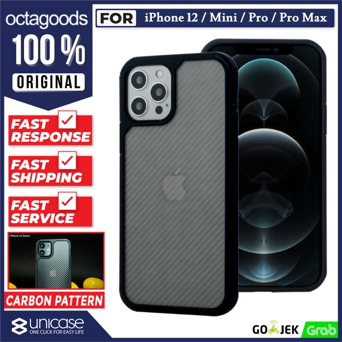 Jual Case iPhone 12 Pro Max 12 Mini OCTACASE Octa Carbon Fiber Soft ...