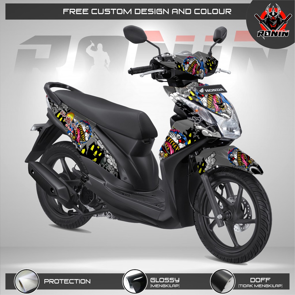 Jual Sticker Decal Full Body Beat FI 2012 Motif Doraemon Zombie Grey ...