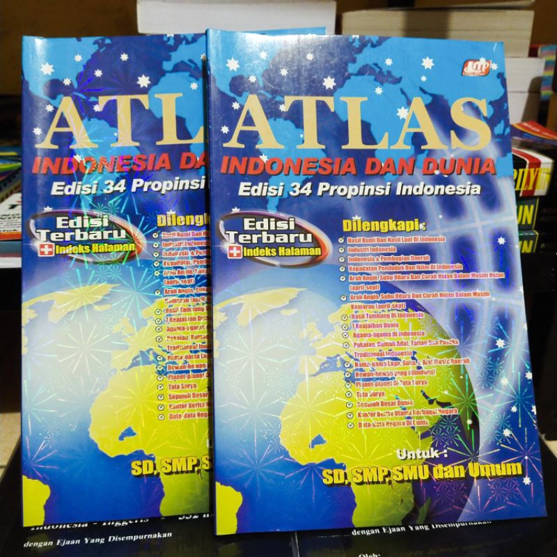 Jual Atlas Lengkap Indonesia - Dunia + Indeks Halaman | Shopee Indonesia