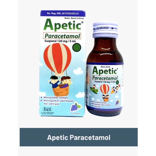 Jual Apetic sirup 60 ml ( sirup penurun panas demam anak ) | Shopee ...