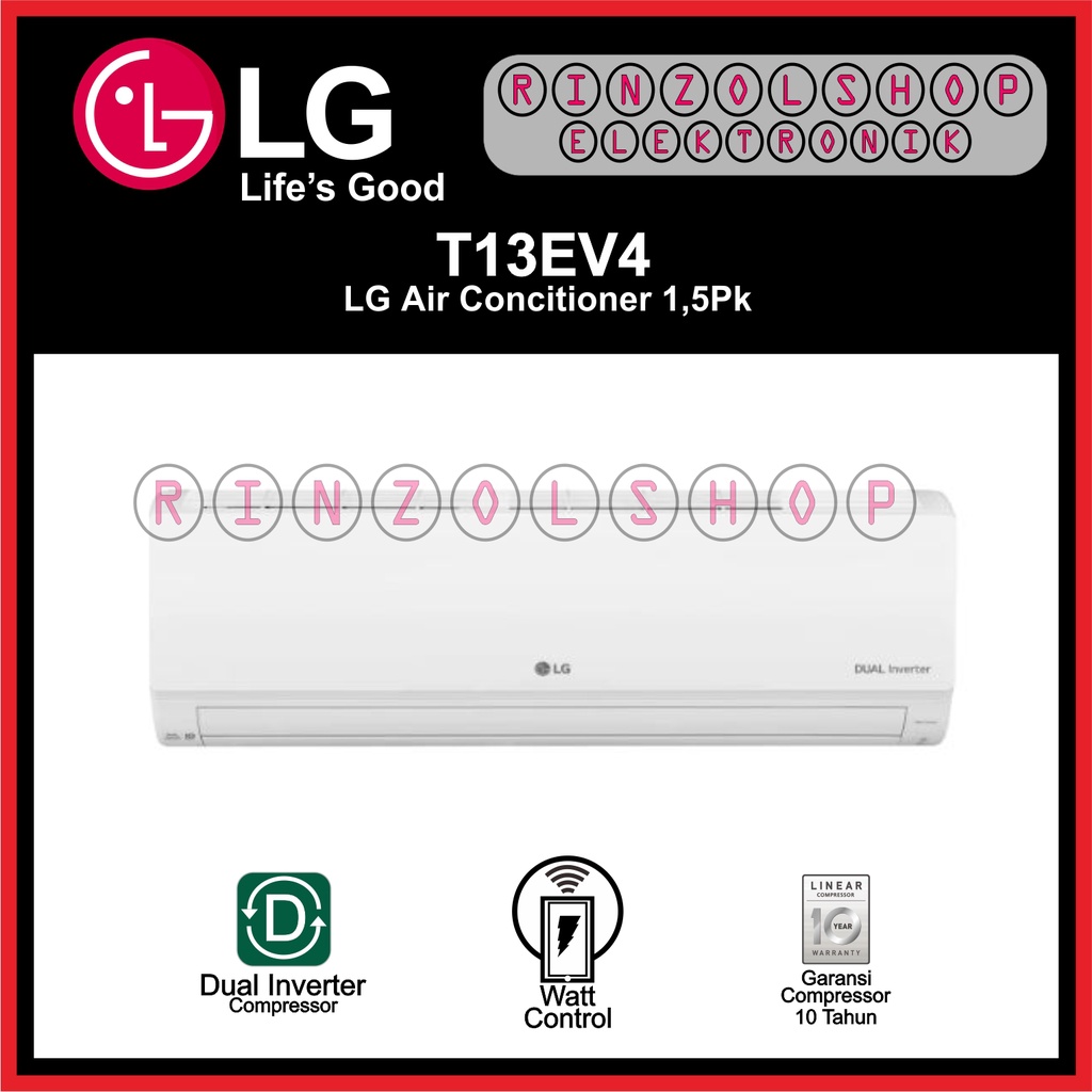 Jual AC LG 1.5 PKLG T13EV4 DUAL ECO DUAL INVERTER WATT CONTROL | Shopee ...