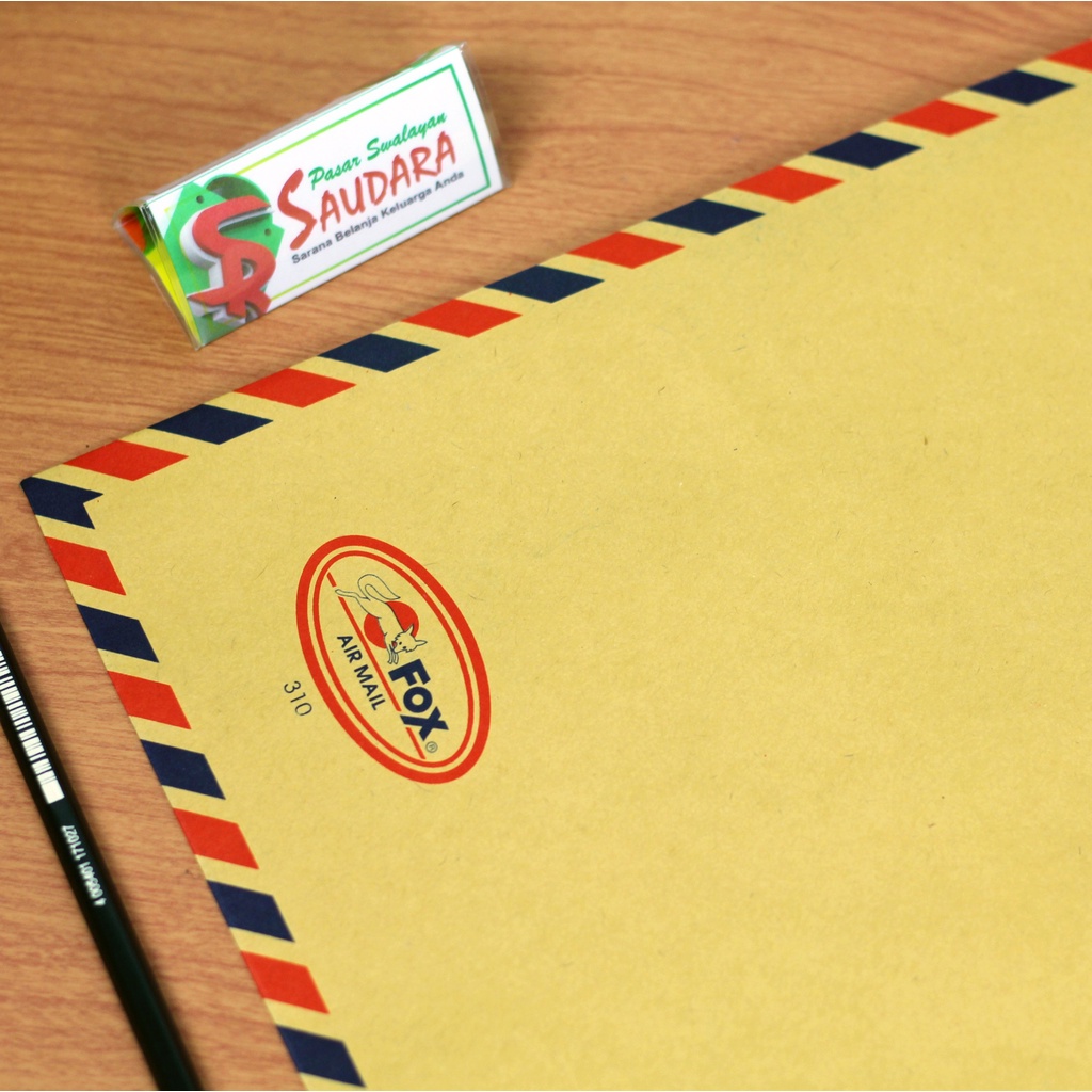 Jual Amplop Tali Coklat Folio Air Mail 310 Envelope Lamaran | Shopee ...